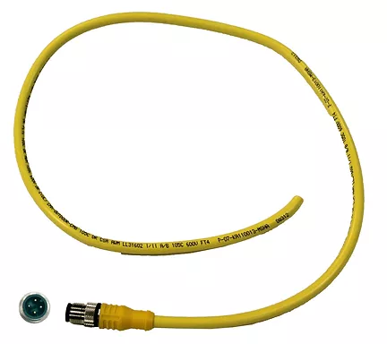 5 pin straight male M12 Eurofast single ended connector - TruGrit Traction