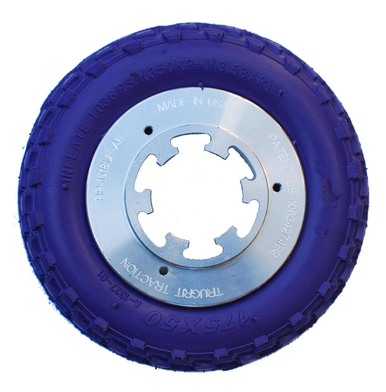 175mm Tire, Tube, & Rim Assembly | TruGrit Traction